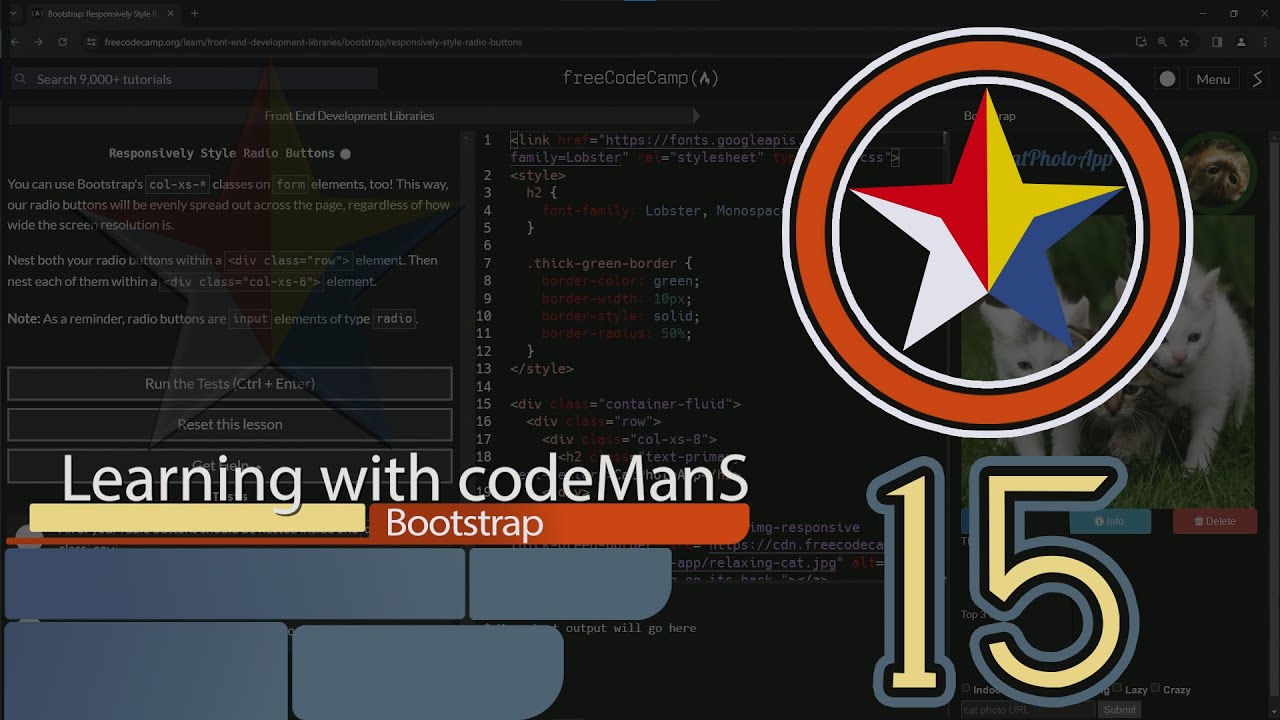 Responsively Style Radio Buttons | Front End Development Libraries: Bootstrap | freeCodeCamp