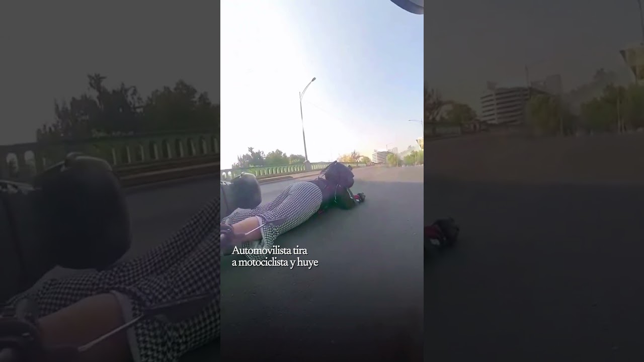 Automovilista tira a motociclista y huye en Ciudad de México