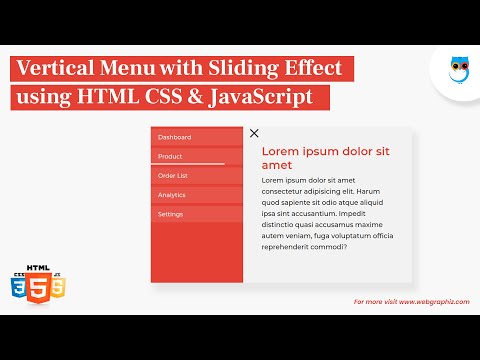 How to create a Vertical Menu Bar with Icons and Hover Effect in HTML ...