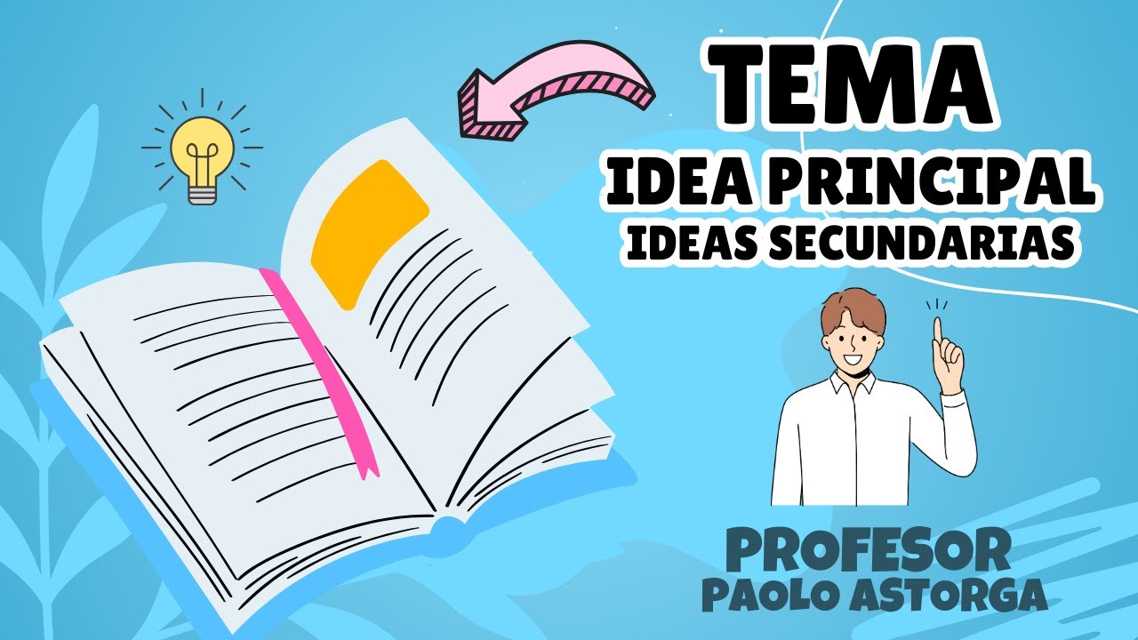 IDENTIFICA EL TEMA, LA IDEA PRINCIPAL Y SECUNDARIAS DE UN TEXTO PASO A PASO