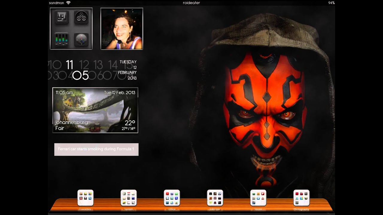 iWidgets Darth Maul wallpaper
