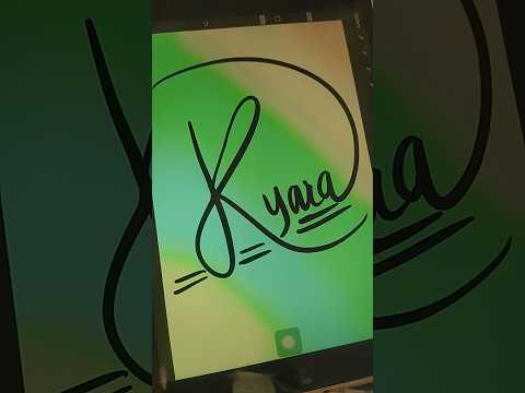 KYARA name signature on procreate comment your names #trending #art #procreate #calligraphy