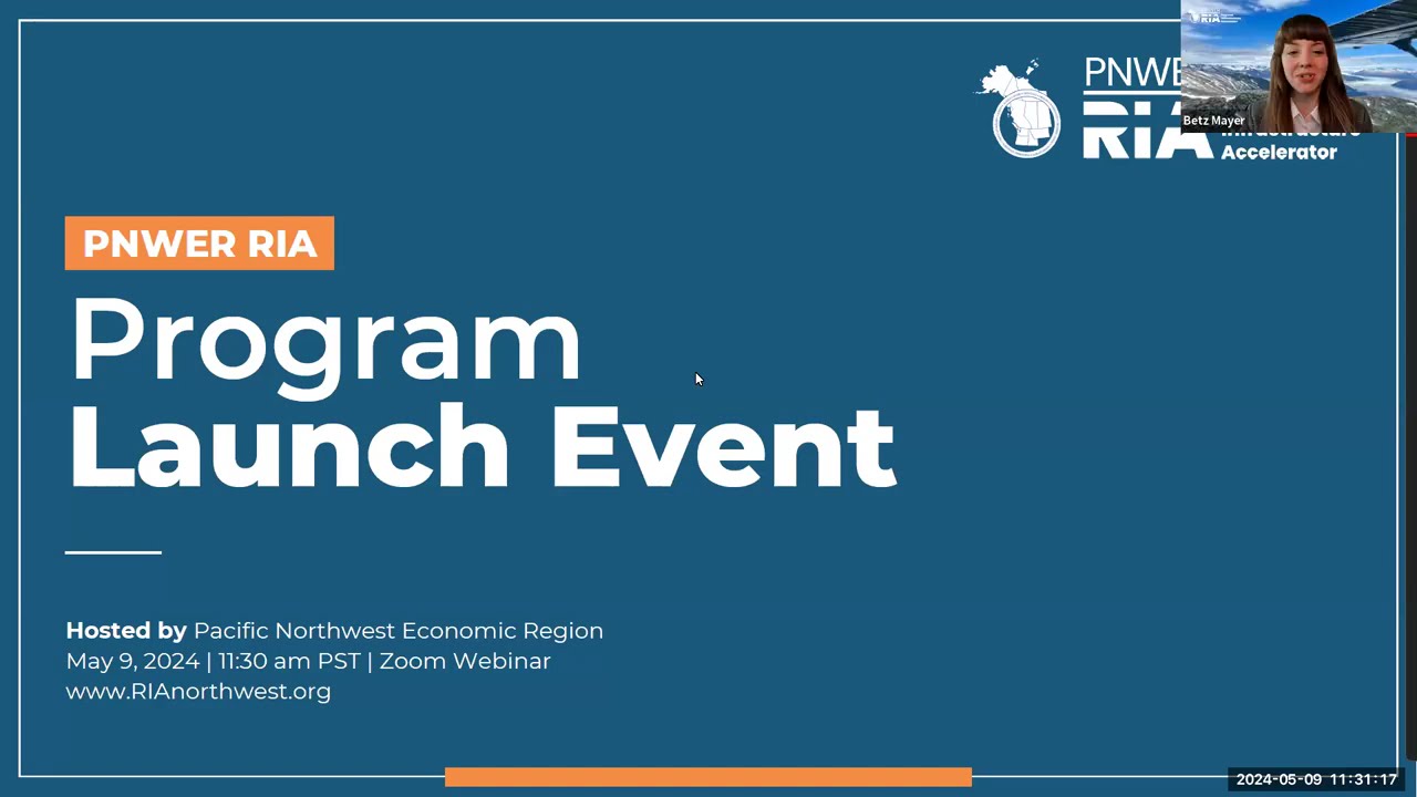 PNWER Regional Infrastructure Accelerator Launch Event