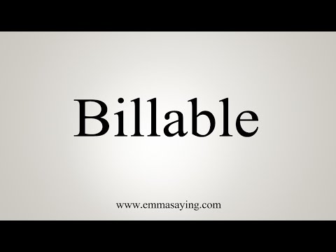 How To Say Billable
