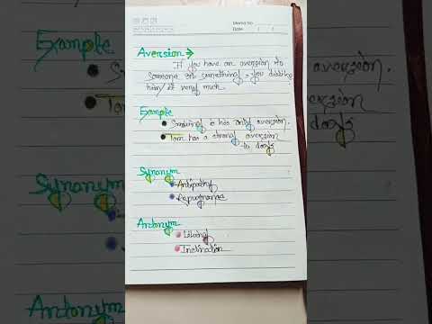 "Aversion"-- Meaning #easy #english #shortvideo #shorts #vocabulary