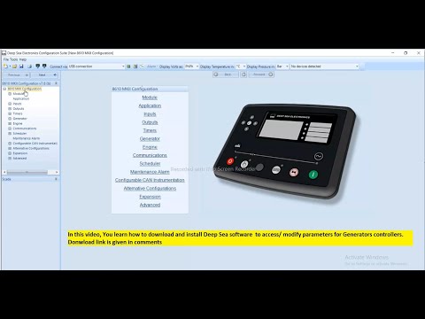 How to download and install Deep Sea (DSE) Software for Generators to access & modify parameters.