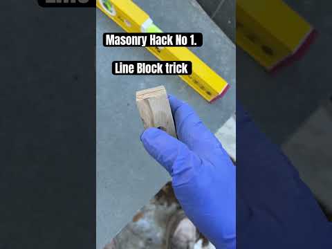 Line block masonry hack #construction #bricklayer #brickwork