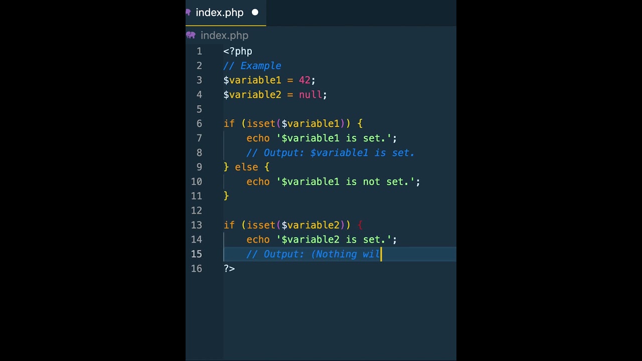 What is isset() Function 🚀 in PHP #WebDevelopment #issetFunction