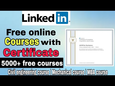 FREE LinkedIn Learning Courses With Certificate || Free Best Online Certification Course 2020
