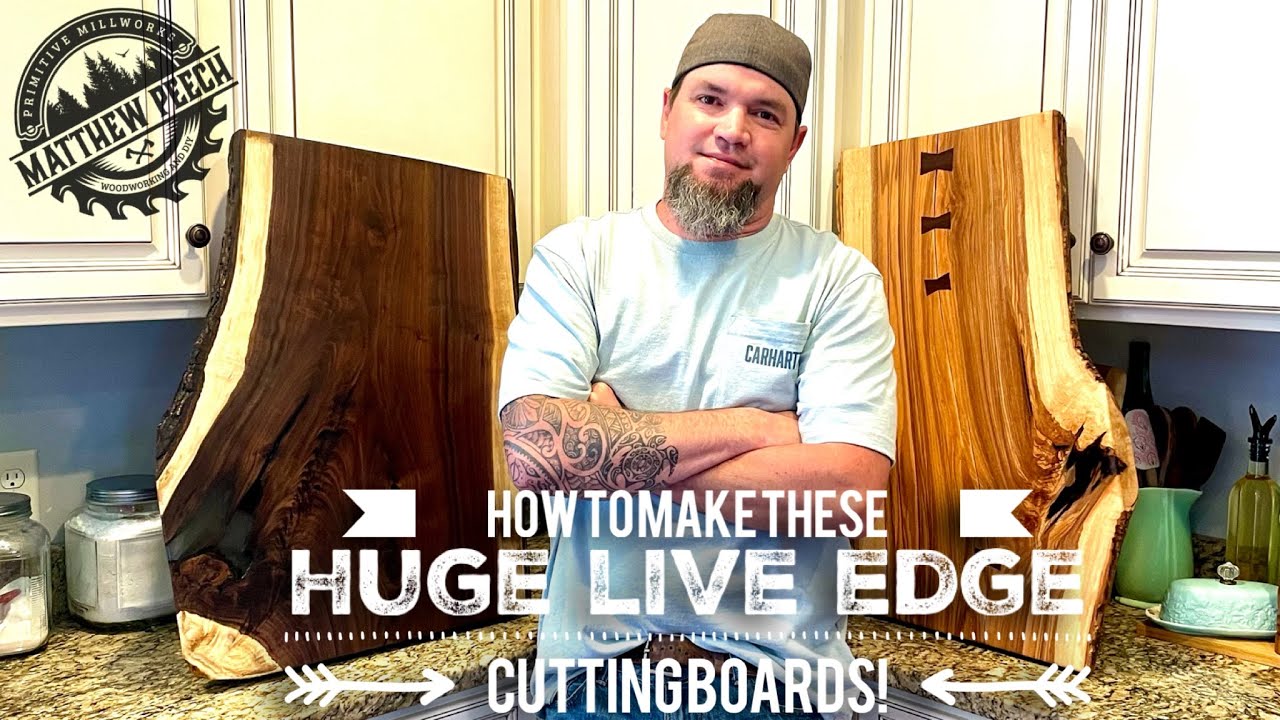 How to make HUGE live edge cutting, charcuterie or butcher boards!
