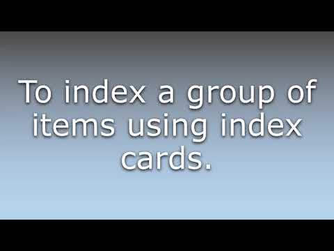 What does Card-index mean?