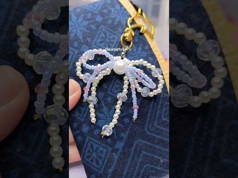 how to make key chain bag charm #diy #stonebeads #handmade #claybracelet #beads #beadedjewelry