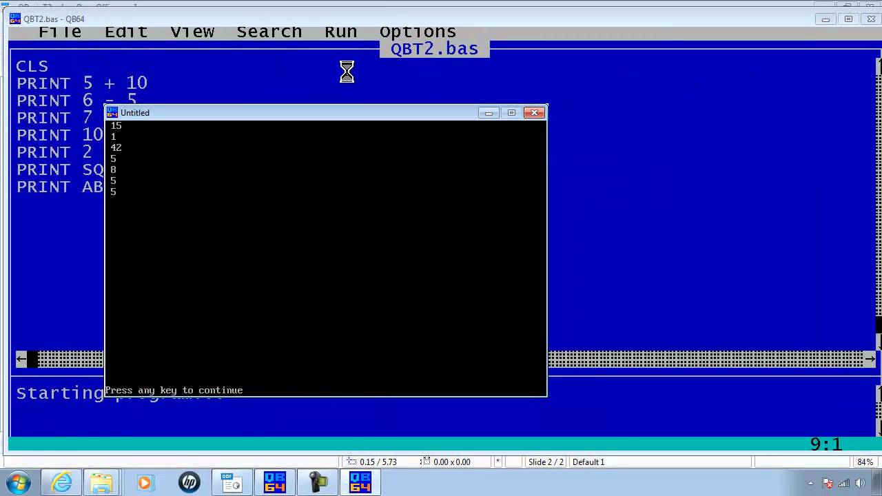QBasic Tutorial 2 - Printing Math - QB64