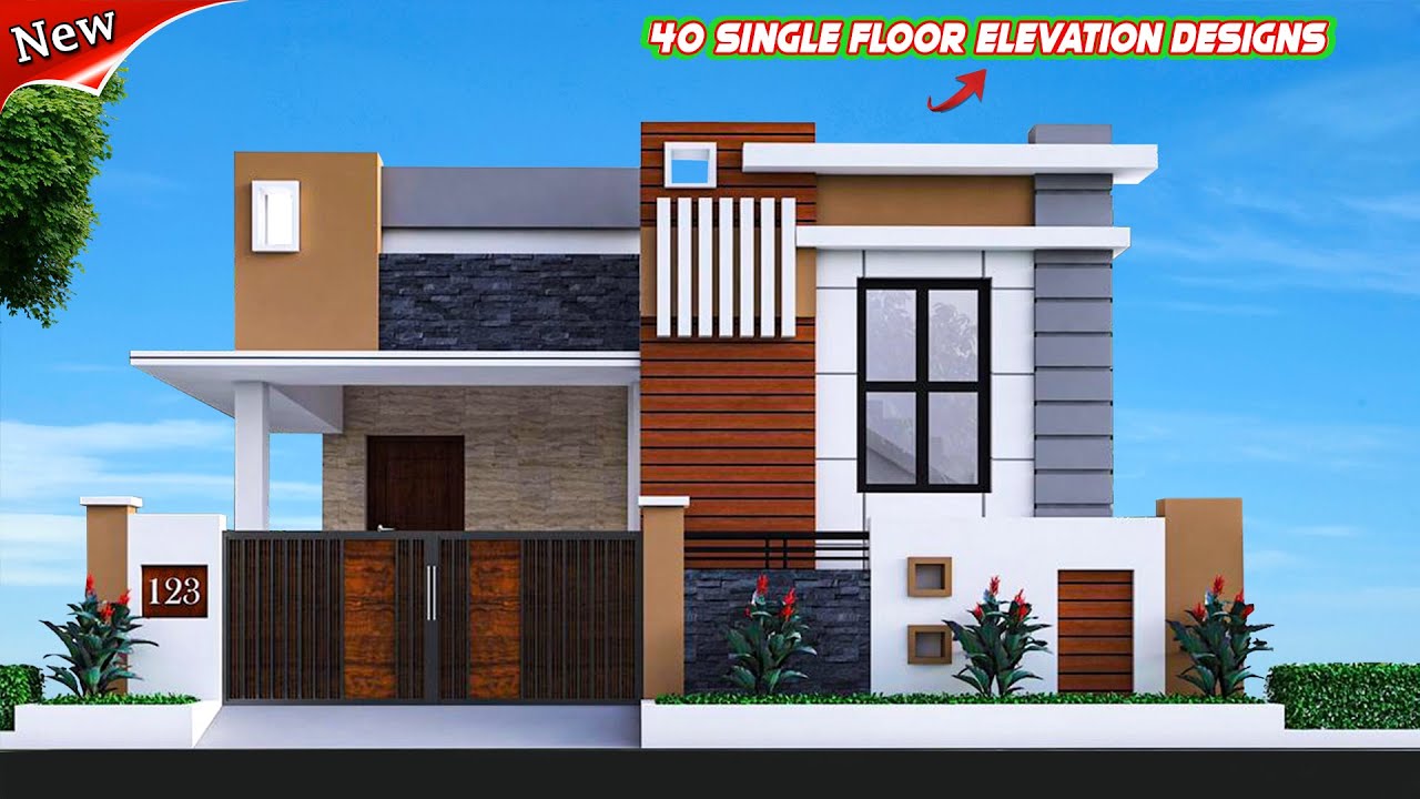 40 Amazing home front elevation designs for single floor | ground floor house designs