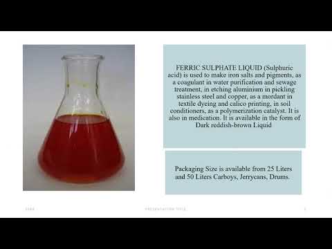 Ferric Sulfate - Ferric Sulphate Latest Price, Manufacturers & Suppliers