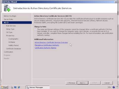 6426B_Module 2_LAB Execise 1_Installing the ADCS Server Role.avi
