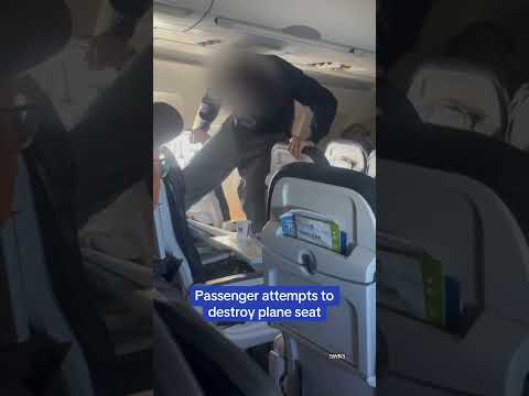 Passenger attempts to DESTROY plane seat