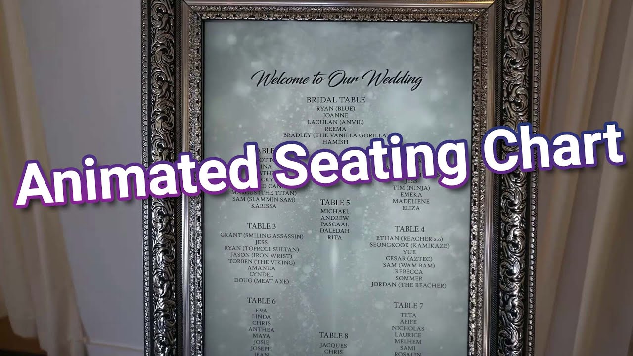 Animated Seating Chart - Something New and Different!