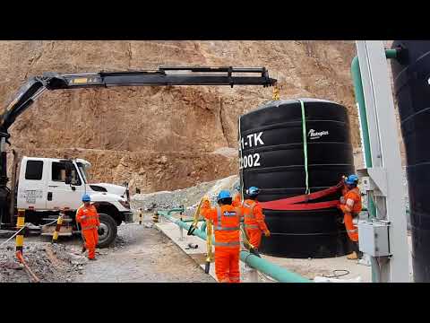 Izaje de tanque de agua en Chaquicocha nivel 3800 - 1