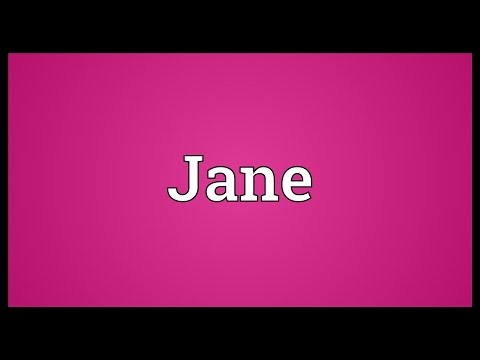 Jane Meaning