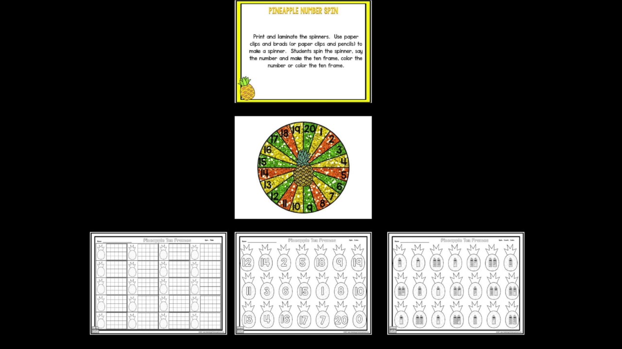 Pineapple Math & Literacy Centers