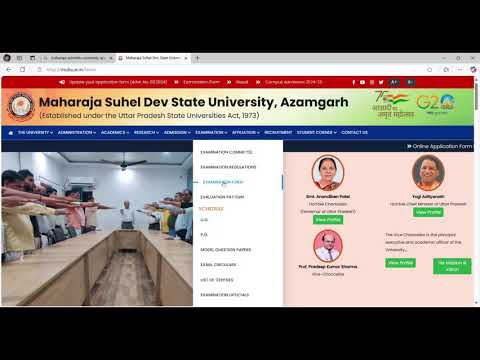 BA Bsc Bcom exam form of 3 and 5 semister msdu azamgarh 2024-2025