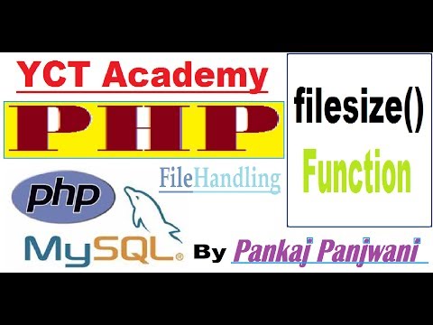 Learn PHP in Hindi filesize function FileHandling - Mind Luster