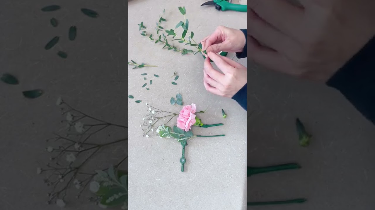 How to make a boutonnière using pin or magnet