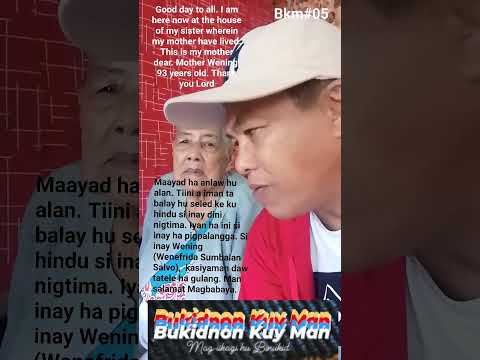 Binukid Translation from English and Visayan