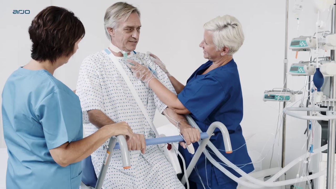 Standing and transfer with Sara Stedy | Early Mobility | Arjo Global