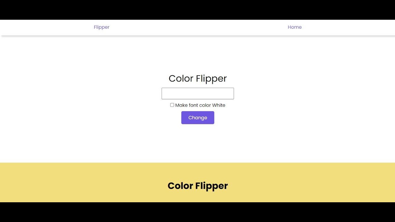 Project : How to make color flipper with javascript. (source code)