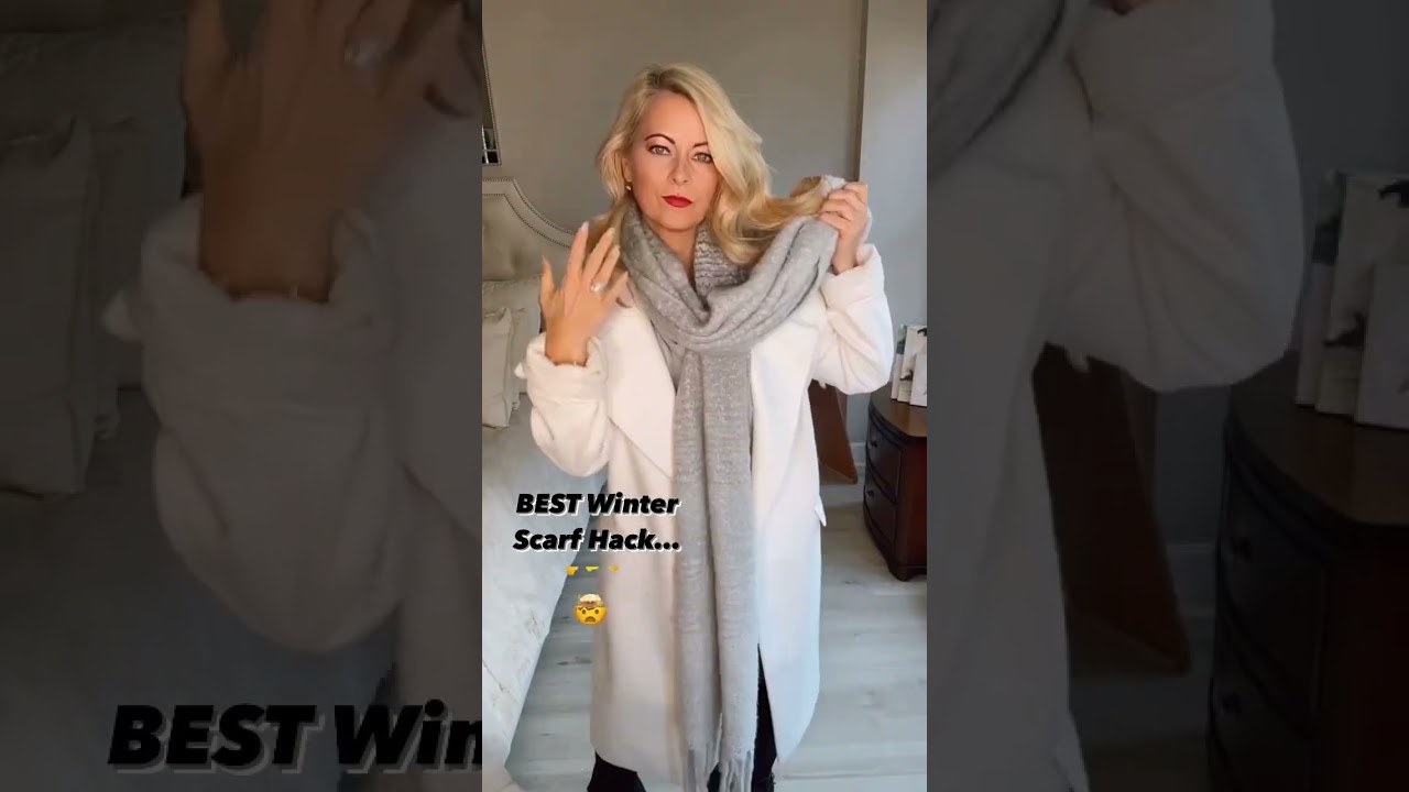 😍How To Wear A Winter Scarf Around Your Neck | Winter Scarf Hack For Women 😍| #shorts #shortsvideo