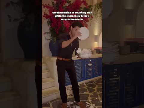 Plate smashing Greek tradition π« | Sunny Chopra #shorts