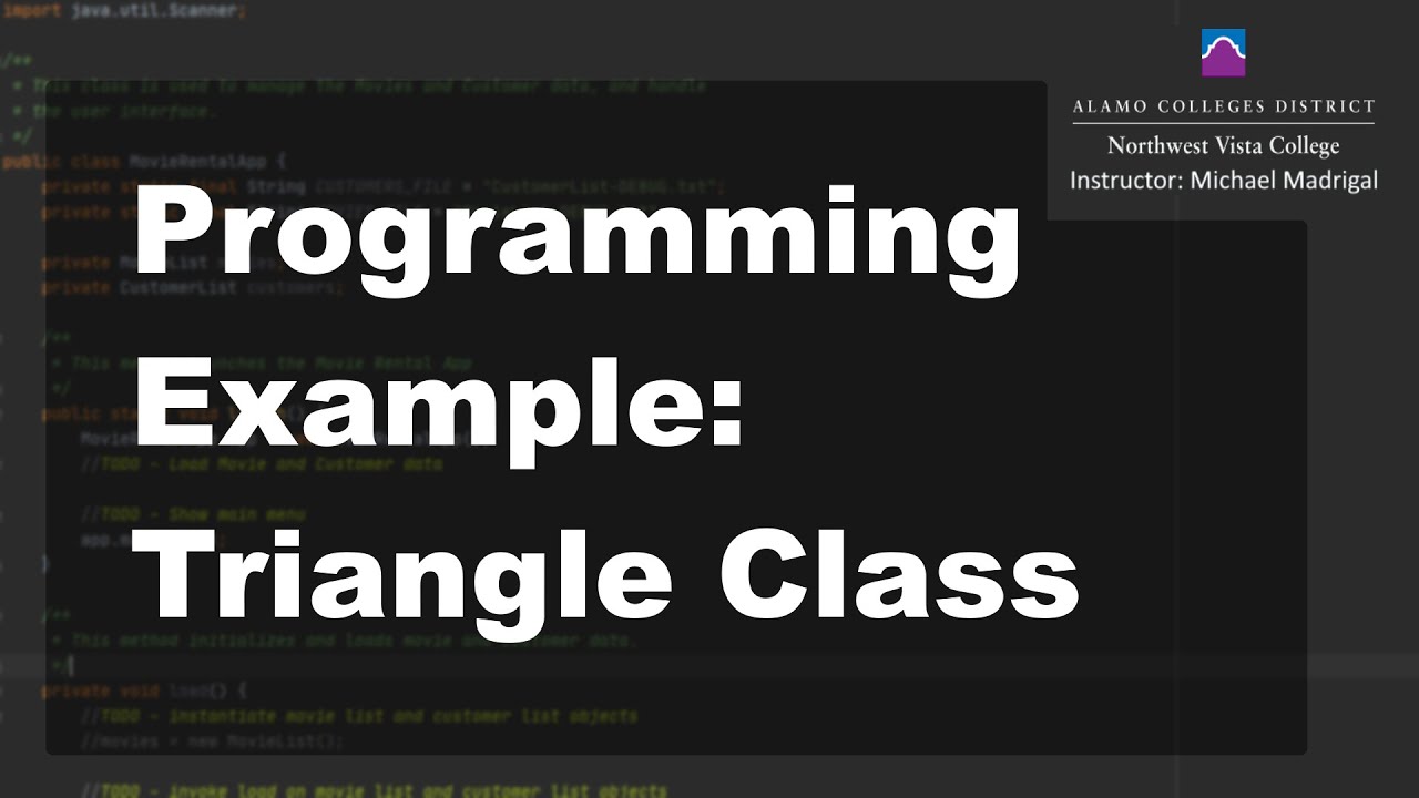 Java 1 Online, [4.08] Writing Classes: Triangle Class