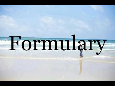 How To Pronounce Formulary🌈🌈🌈🌈🌈🌈Pronunciation Of Formulary