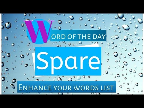English vocabulary learning box Lesson 13|Spare meaning |Spare definition |What is spare?|