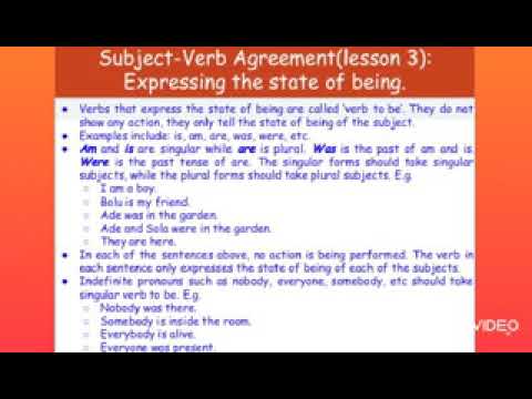 Verbs expressing the state of being