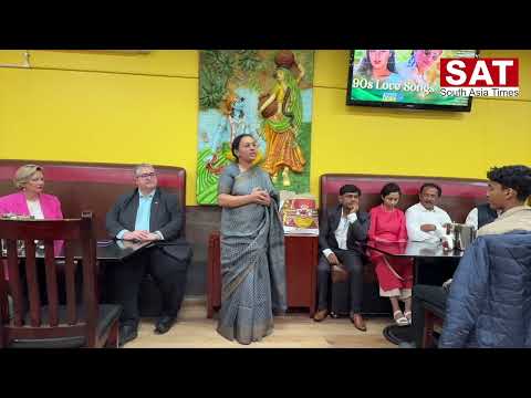 VEENA GEORGE.Kerala Health Minister's address at a reception in Melbourne, Australia. #SATnews