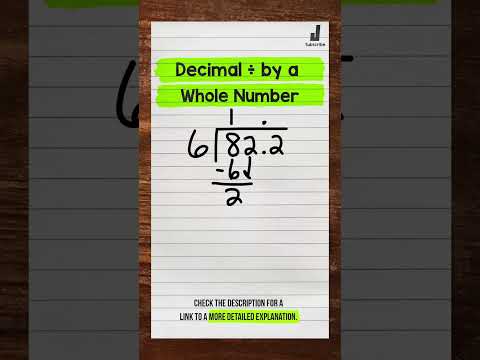 How to Divide a Decimal by a Whole Number | Math with Mr. J #Shorts