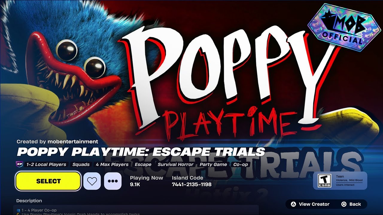 COMPLETE POPPY PLAYTIME: ESCAPE TRIALS HORROR Tutorial in Fortnite! (EASY STEPS)