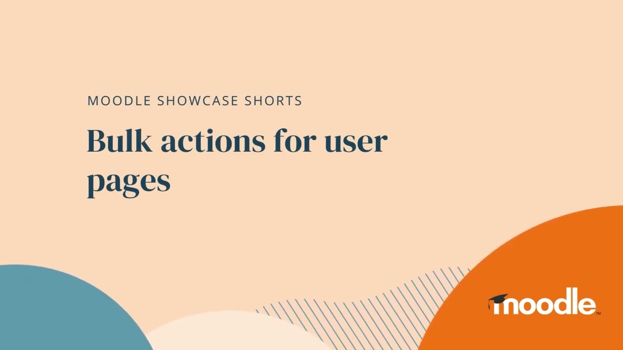 Bulk actions for user pages