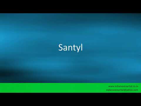 Pronunciation of the word(s) "Santyl".