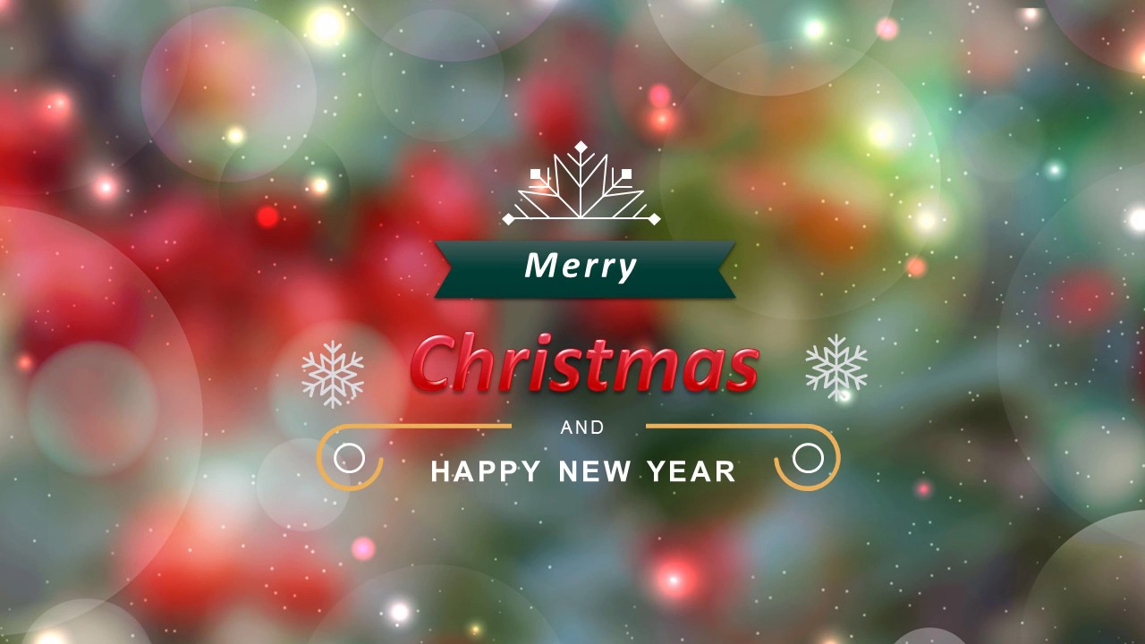 Clean simple Christmas Celebration PowerPoint template