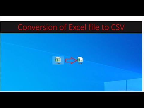 Convert Excel file to CSV|| Excel to CSV file|| CSV