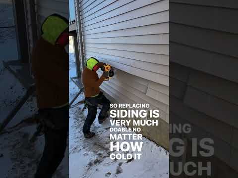 Replacing a piece of vinyl siding in the winter
