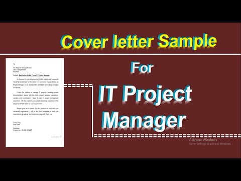 Cover letter for the post of IT Project Manager | Job application for IT Project Manager