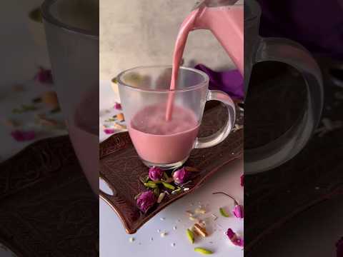 Kashmiri Chai, also called known as pink tea or noon chai , is a rich and creamy, yet spicy#pinkchai