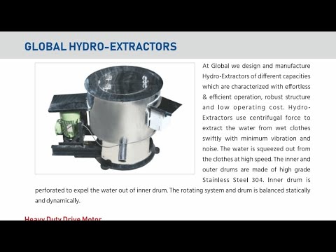 Usage and installation of Hydro extractor for laundry and drycleaning services setup!