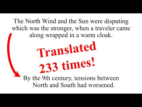The Ultimate Google Translate Relay; or, Translating a Fable through 233 Languages in a Row