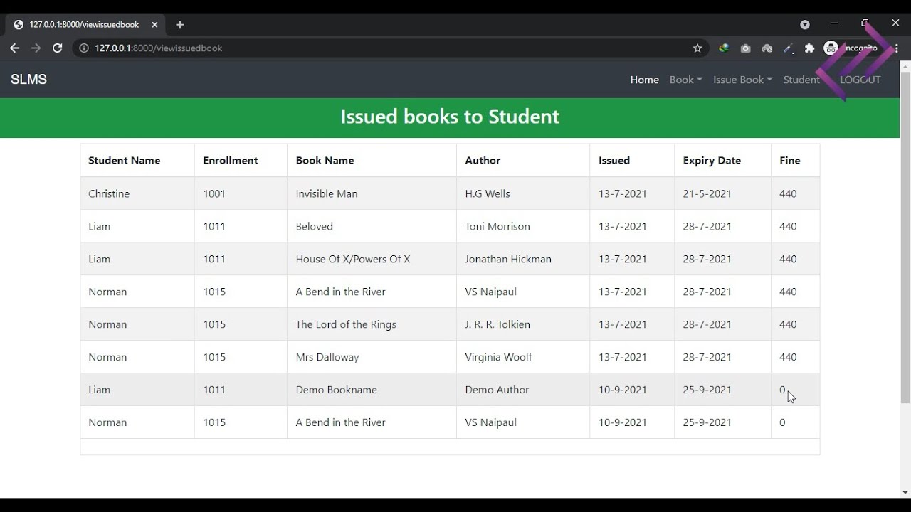 Simple Library Management System in Django with Source Code - CodeAstro
